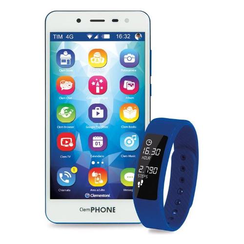 Smartphone 5" CLEMPHONE Fit 4G Lte Blue 16GB 16613 Ram | MondoTop.com