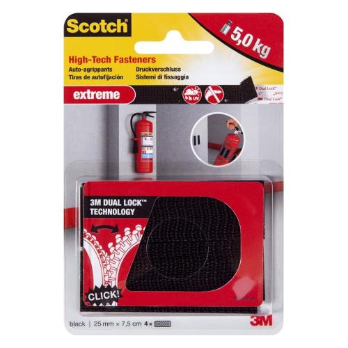 Dual Lock Rf6731 (25x75 mm) velcro adesivo 4 pz SCOTCH Nero 7100083021 ...