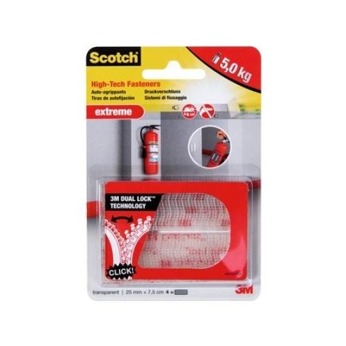 Dual Lock Rf6730 (25x75 mm) velcro adesivo 4 pz SCOTCH Trasparente ...