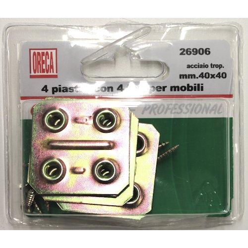 Lastrine nervate 4 fori Finitura tropicalizzata 4 x 4 cm 26906 ...